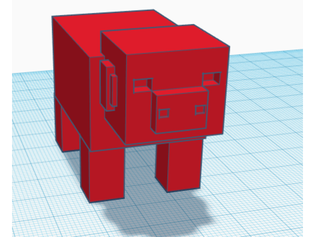 Minecraft Pig by un_ours_blanc | Download free STL model | Printables.com