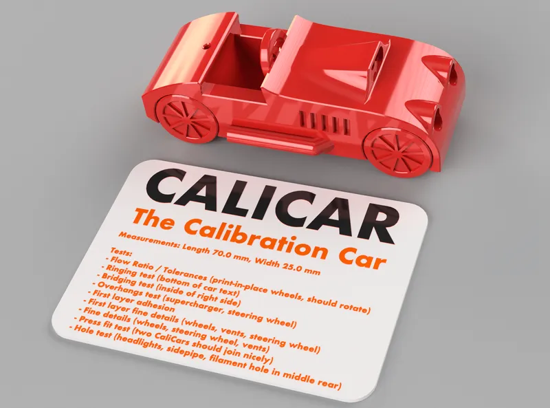 CaliCar - The Calibration Car by humebeam | Download free STL model ...