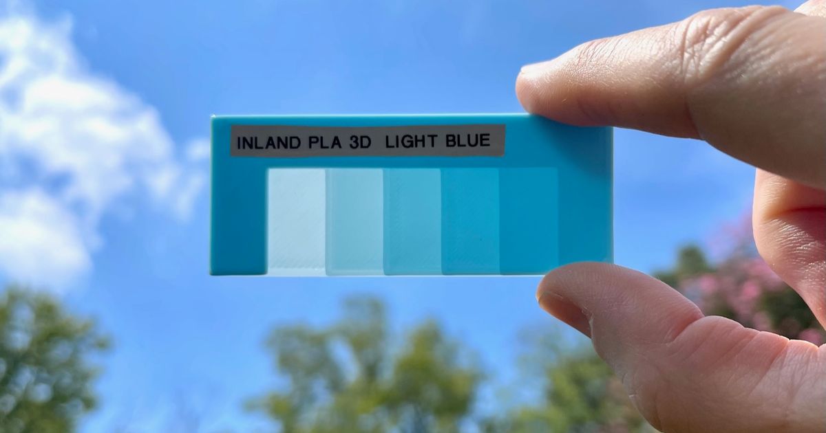 Filament Color and Transparency Swatch by Real 3D Prints | Download ...
