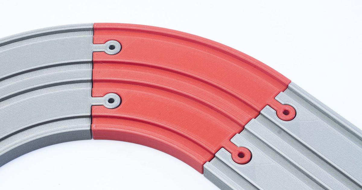 Double Short Curved Track - EE1 by Michal Fanta | Download free STL ...