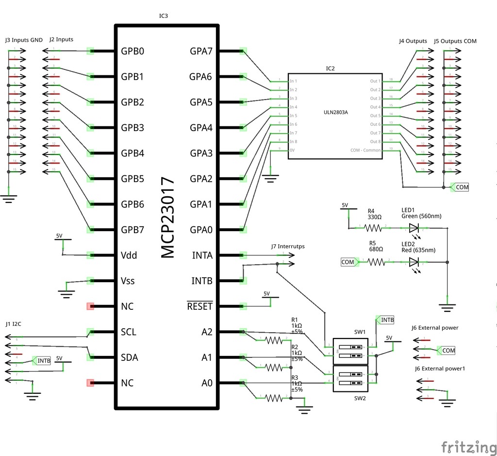 fischertechnik I2C port expander by juh | Download free STL model ...