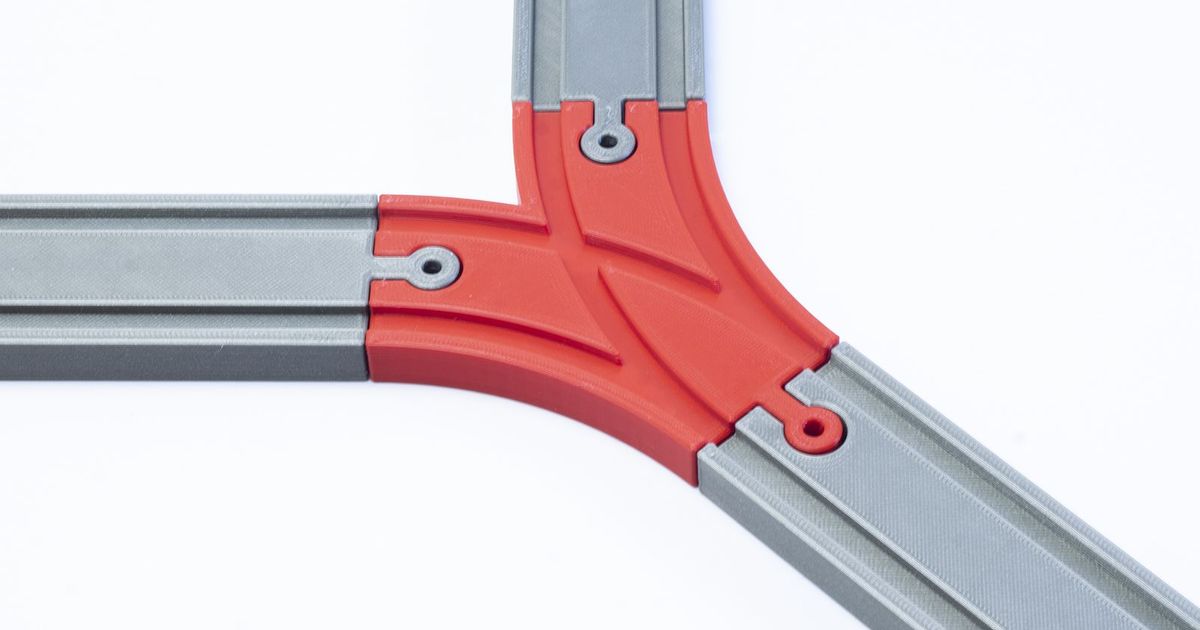 Short Curved Switching Track - P by Michal Fanta | Download free STL ...