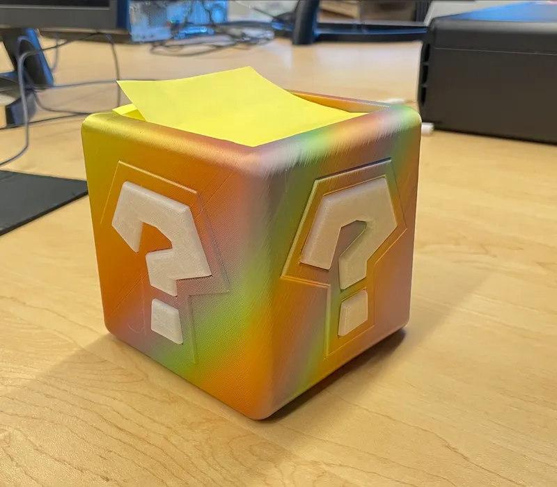 Mystery cube Sticky Note Holder by jackmuld | Download free STL model ...