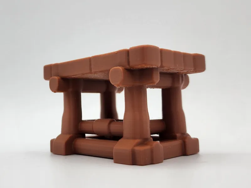 Sturdy Wooden Table Miniature by Triple G Workshop | Download free STL ...