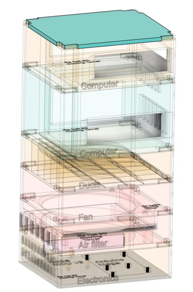Stackable fan tower rack (asus pn50,nuc) by Dolmaster | Download free ...