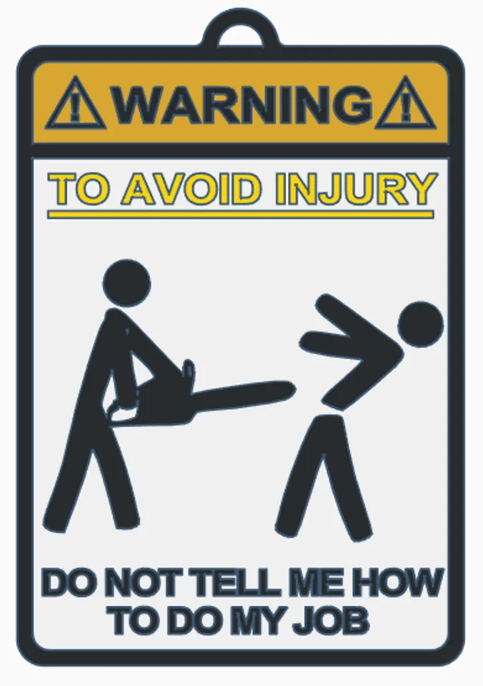 To Avoid Injury Sign (Chainsaw Version) by Polymathic | Download free ...