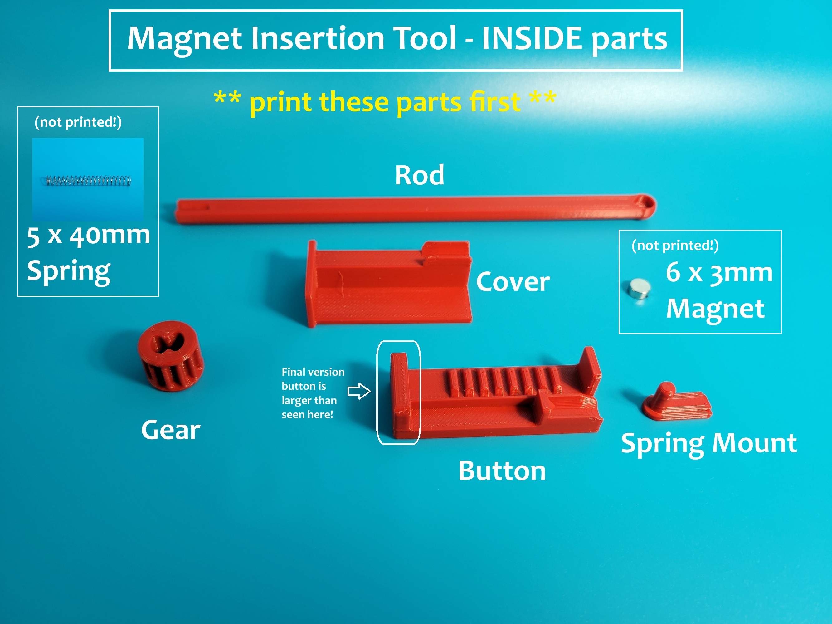 Magnet Insertion Tool (Low Profile) by Phil Caruso | Download free STL ...