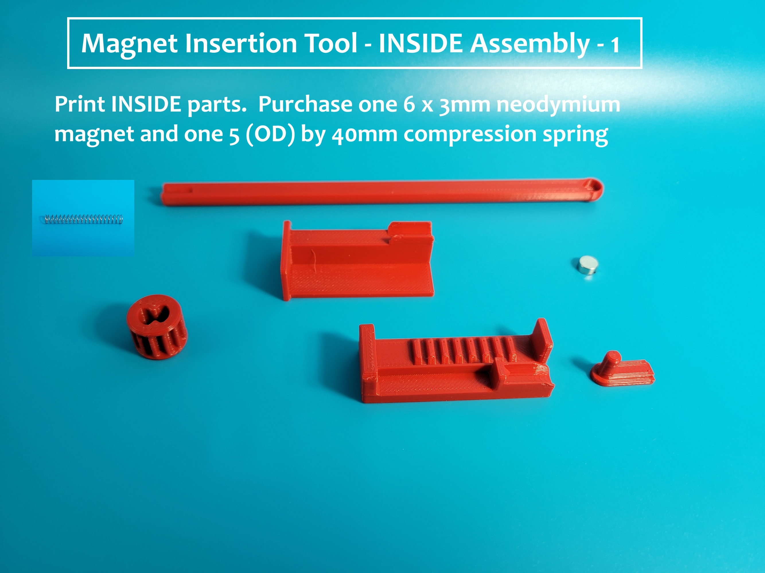 Magnet Insertion Tool (Low Profile) by Phil Caruso | Download free STL ...