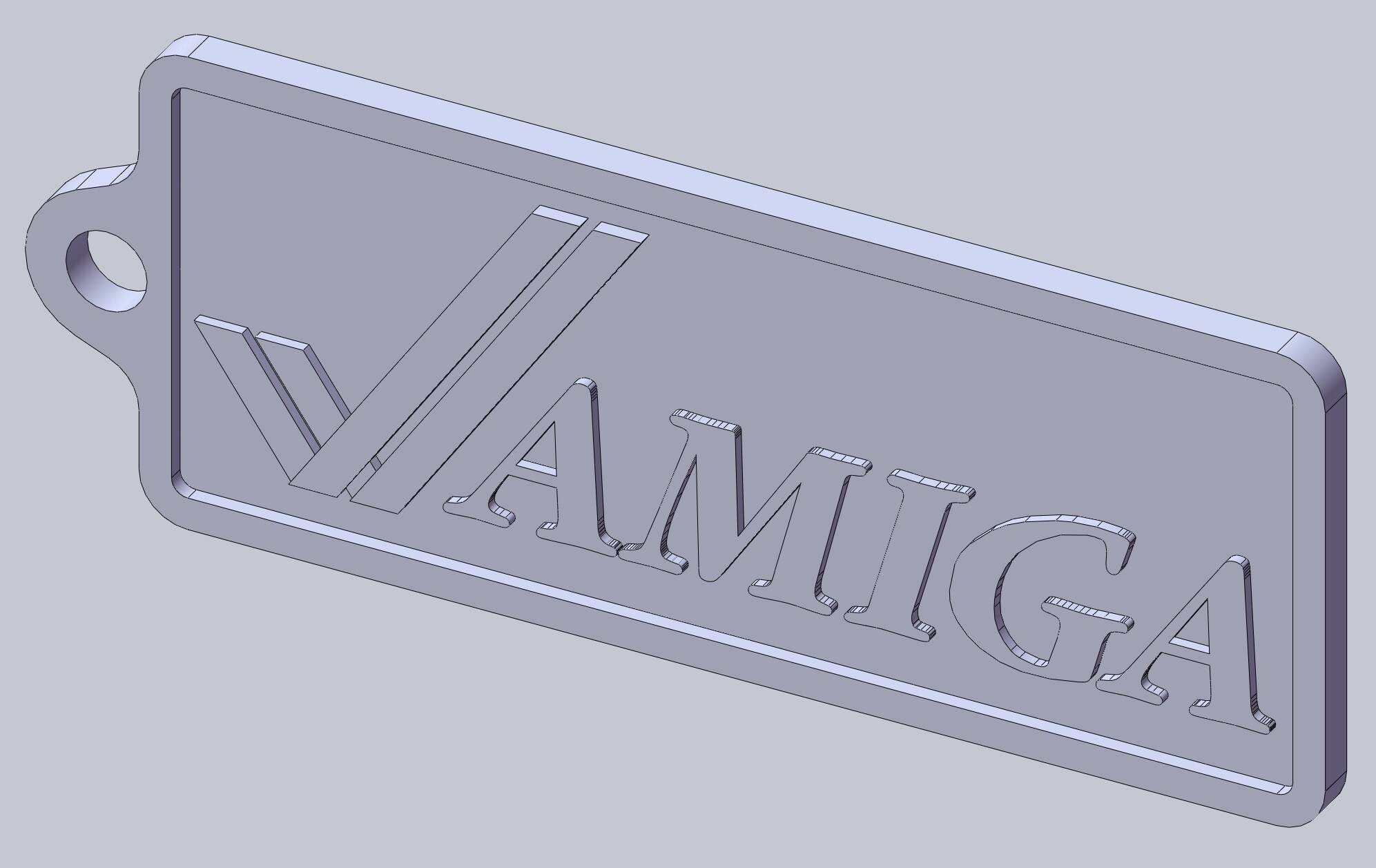 Amiga logo keychain fob by MakerDavid3d | Download free STL model ...