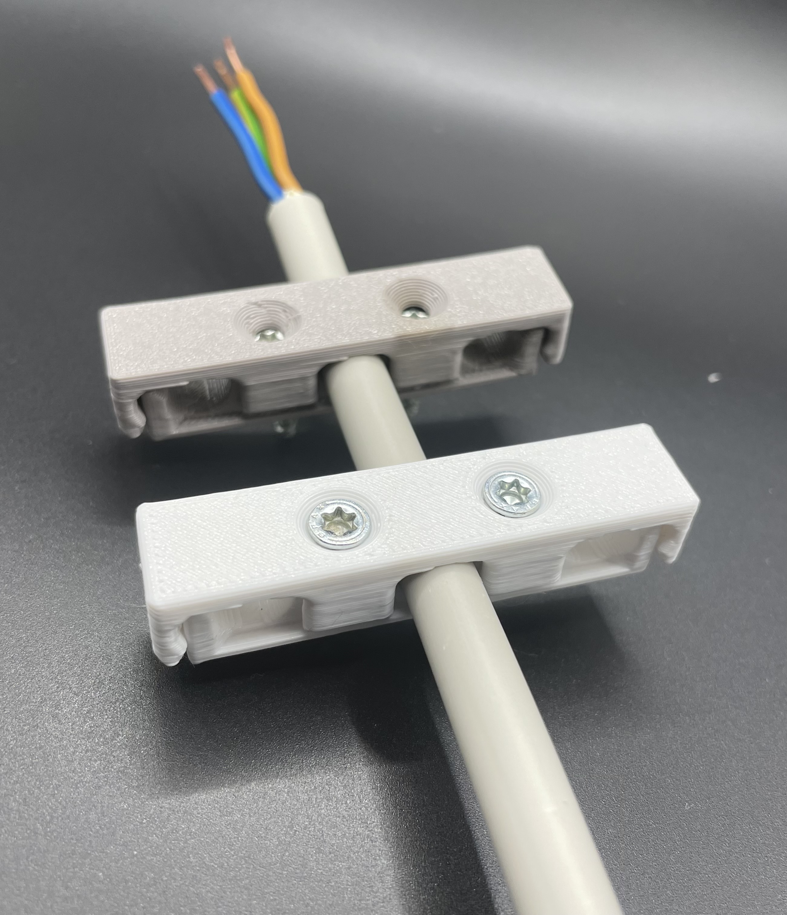 Wall Cable Fix (3x Ø8mm) by TimTwix | Download free STL model ...
