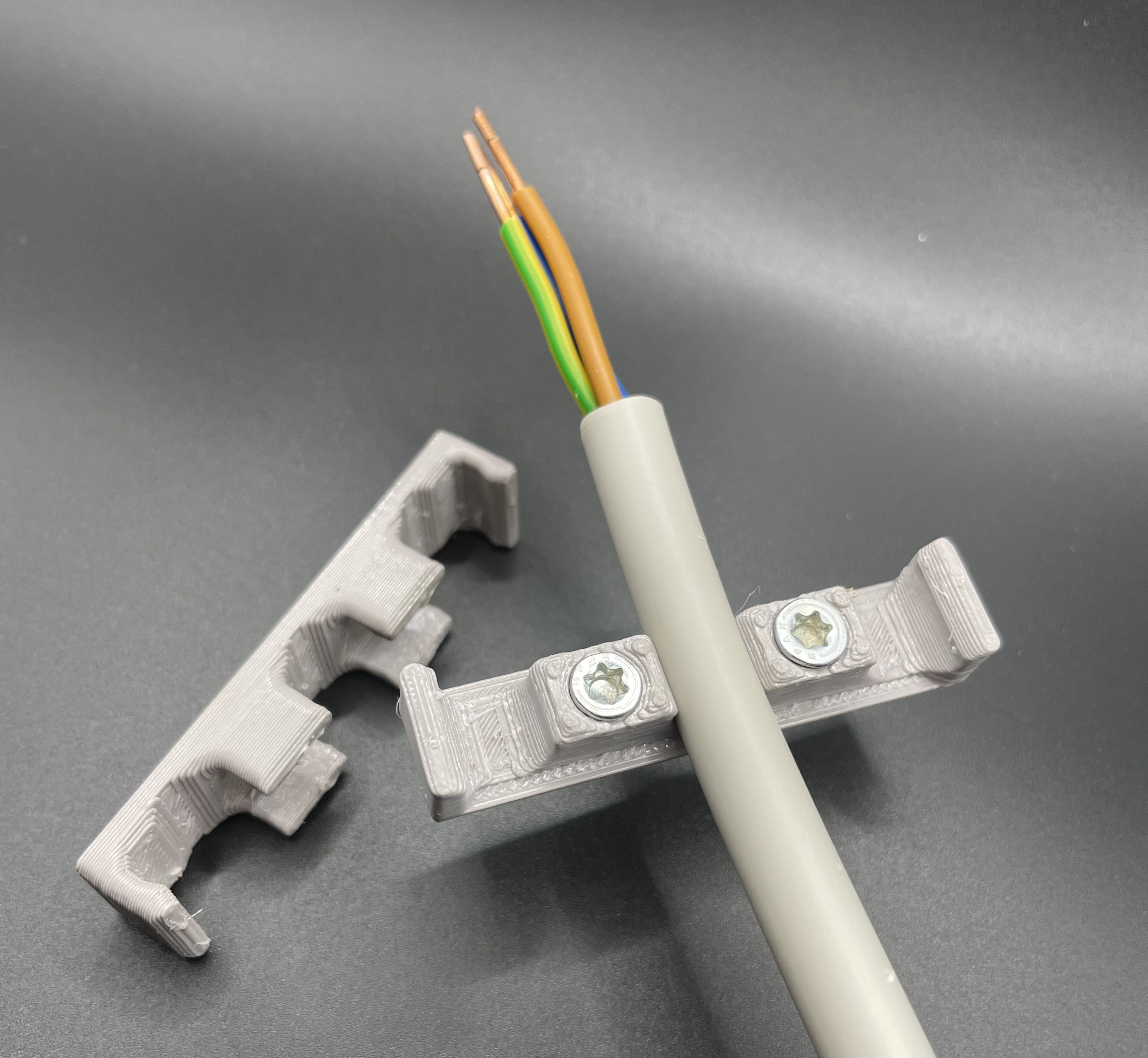 Wall Cable Fix (3x Ø8mm) by TimTwix | Download free STL model ...