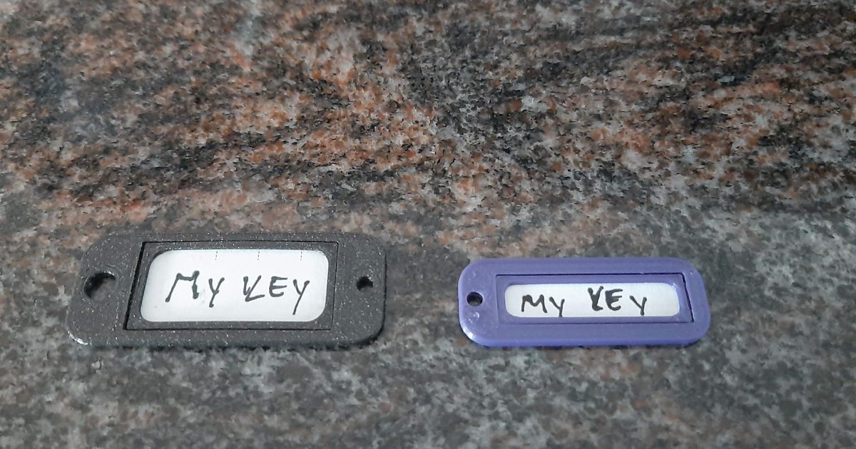 Key Tag with paper / foil insert v2 by HerGiz | Download free STL model ...