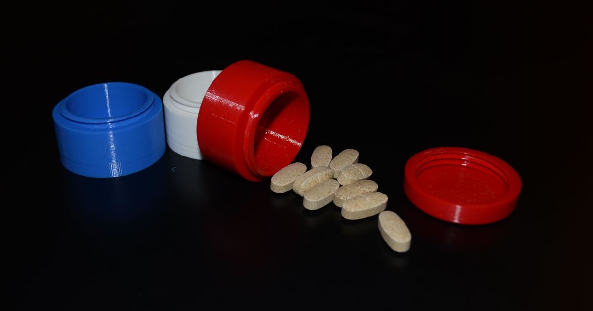 Stackable Supplement containers by Mre | Download free STL model ...