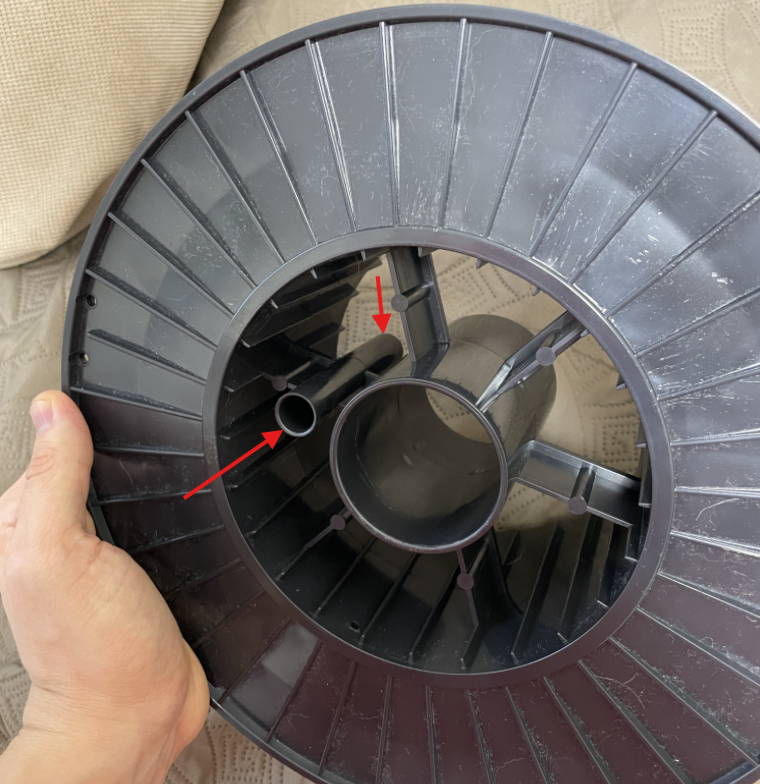 Network extension cable on a spool of 3D PLAST filament by Sanchez ...