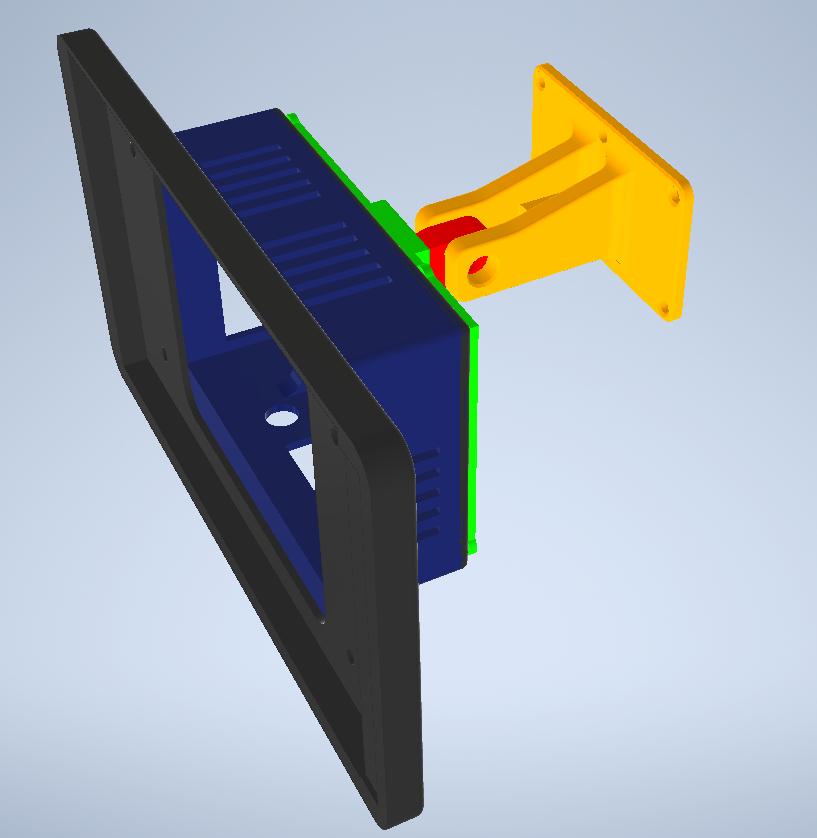 Raspberry Pi Wall Mount for 7 inch Touchscreen Case von max3d ...