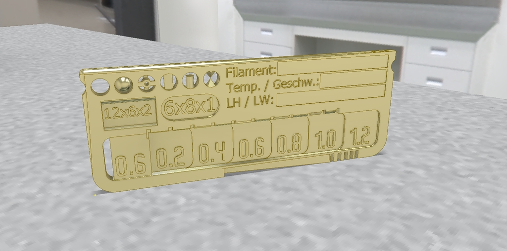 Ultimative Filament Swatch Testcard by max3d | Download free STL model ...