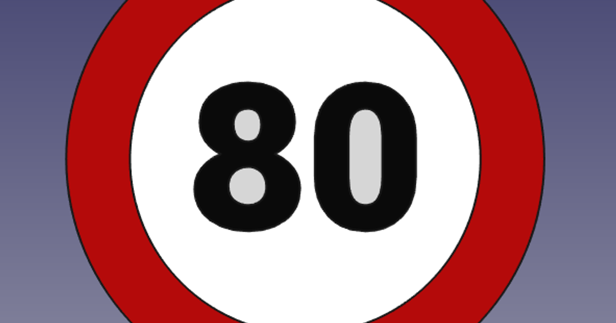 80er Schild by createYourIdeas | Download free STL model | Printables.com