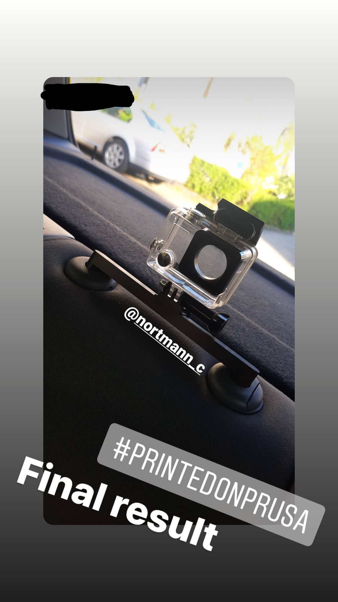 GoPro headrest mount by nortmann_c | Download free STL model ...