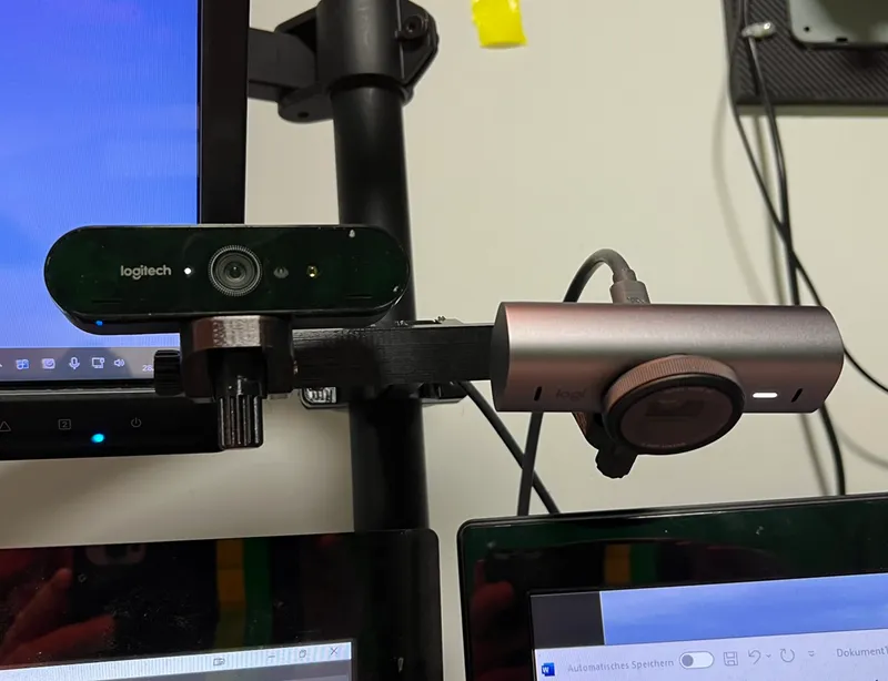 Webcam Halter Vertical Monitor Säule - 35/30/25 mm -Webcam Mount ...