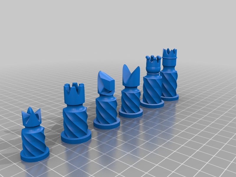Column Chess Set 1 by Sablebadger 3D | Download free STL model ...