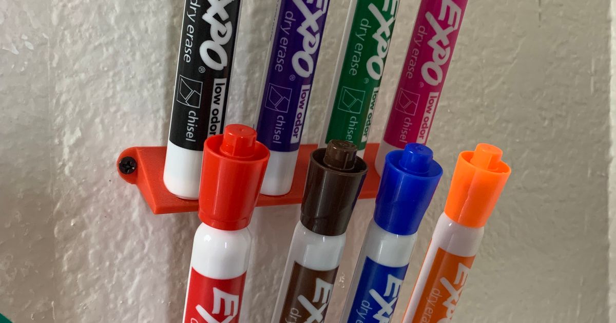 Expo Marker Wall Mounted holder by alban | Download free STL model ...