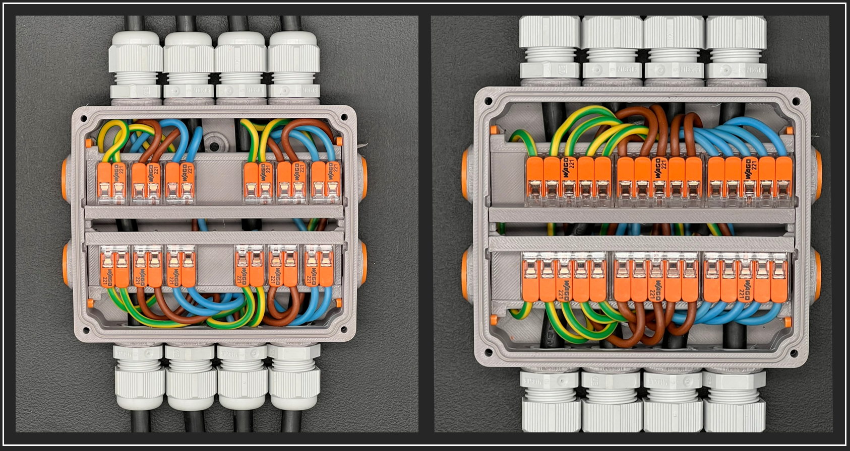Multiconfiguration WAGO Junction box by corteXcrank | Download free STL ...