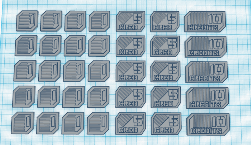 Sci Fi Game Credit Tokens by Sablebadger 3D | Download free STL model ...