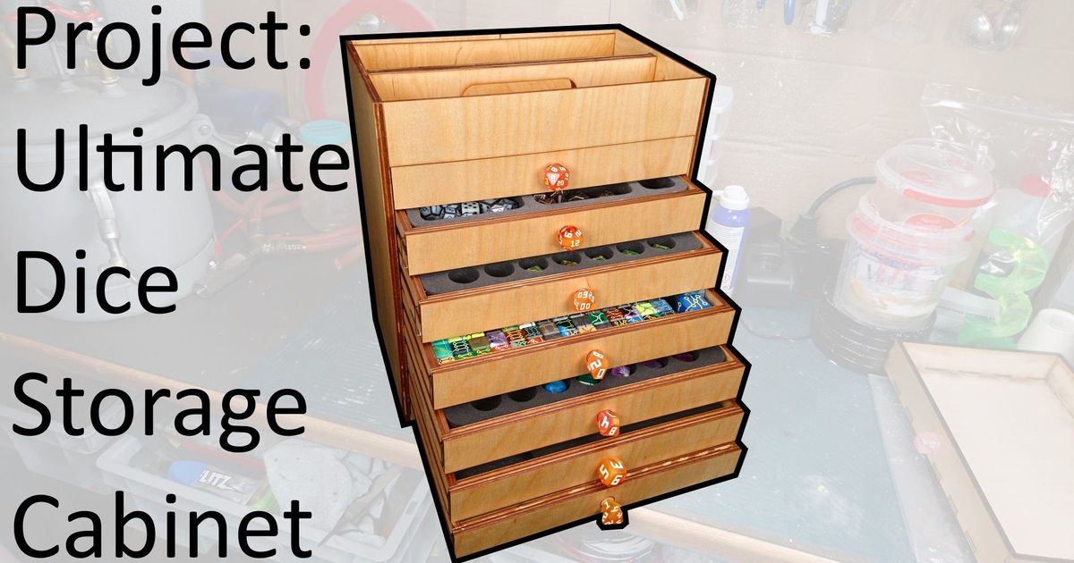 Dice Storage Drawer Cabinet by wuerfel | Download free STL model ...