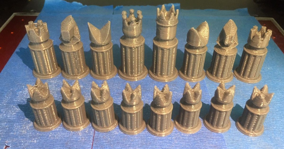Column Chess Set 2 by Sablebadger 3D | Download free STL model ...