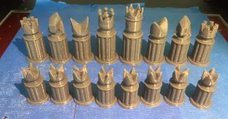 Column Chess Set 1 by Sablebadger 3D | Download free STL model ...