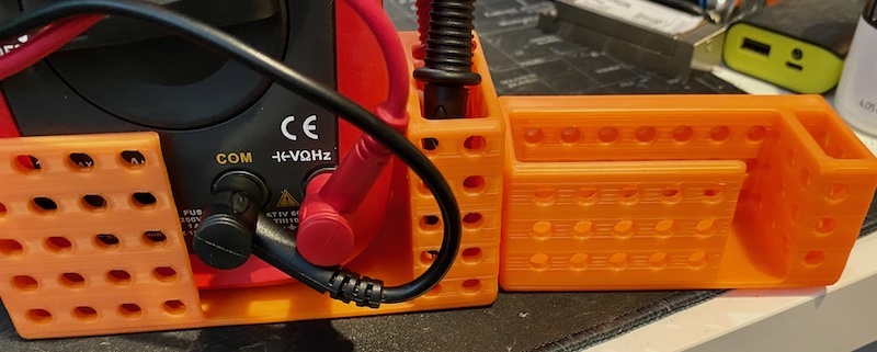 Parametric universal pegboard hook multimeter support (remix) by ...