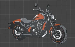 Kawasaki Vulcan keychain by zipperenvious | Download free STL model ...
