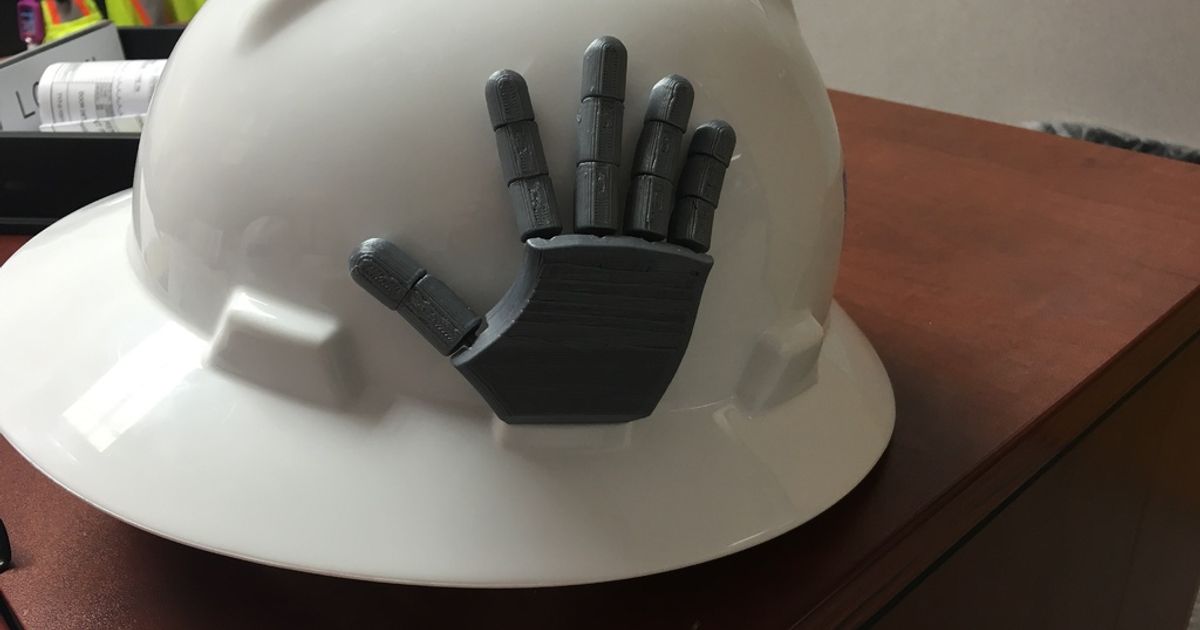 Articulated Hand Hard Hat Insert by FTWMaker | Download free STL model ...