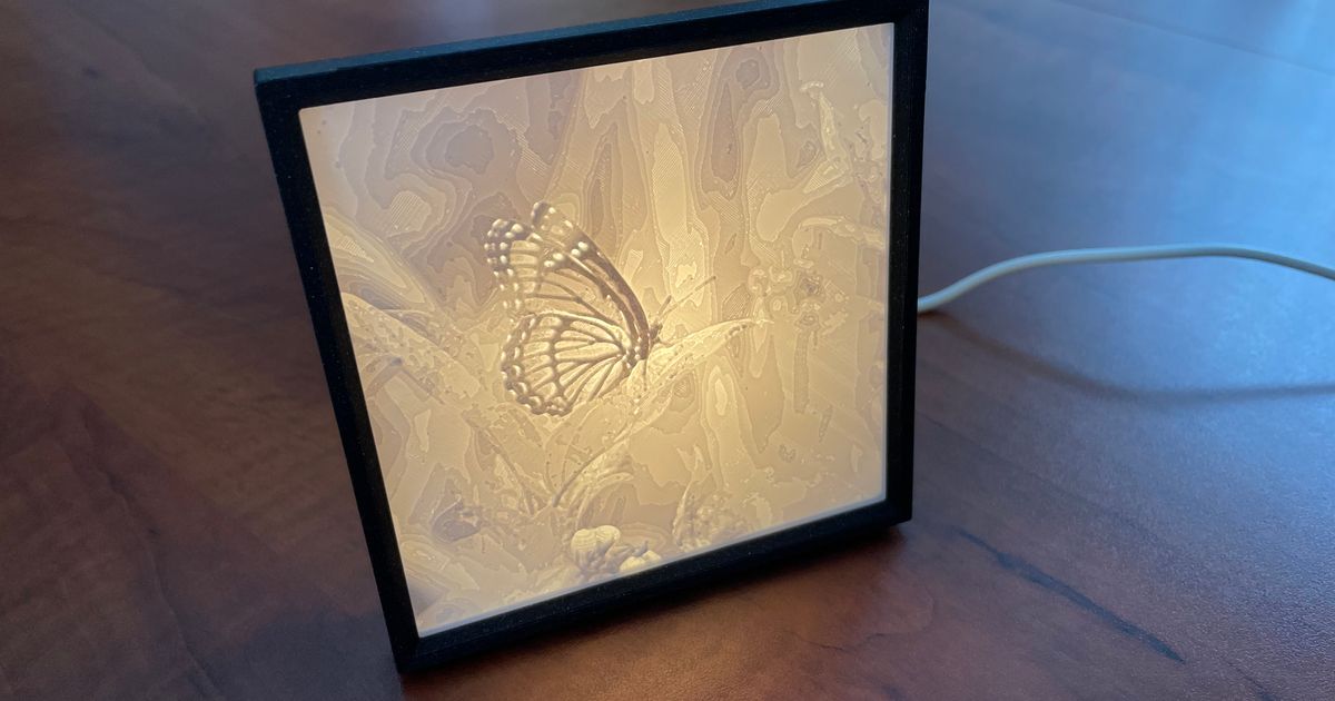 Halvklart lithophane frame by DaHouzKat | Download free STL model ...