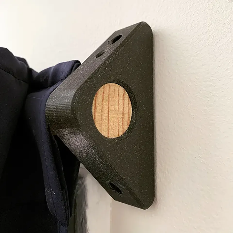 Curtain Rod Bracket with wood dowl as a rod by 3DDIY | Download free ...