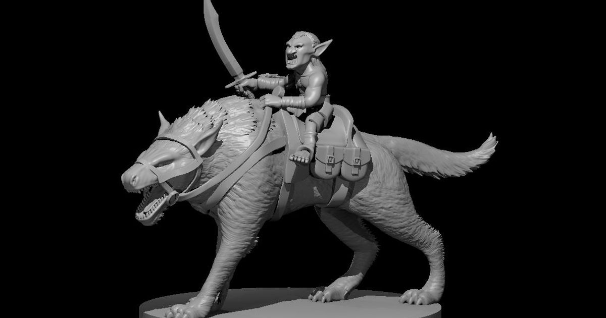 Goblin Worg Rider by MZ4250 | Download free STL model | Printables.com