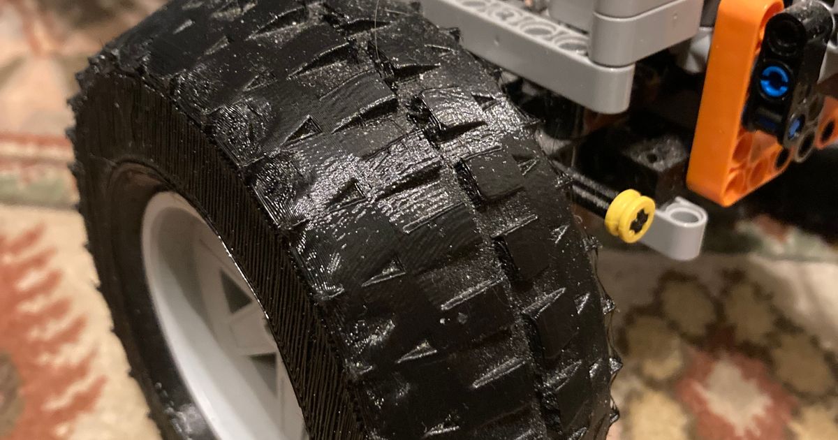 Large off road tire compatible with Lego by Tiger3DPrinting | Download ...