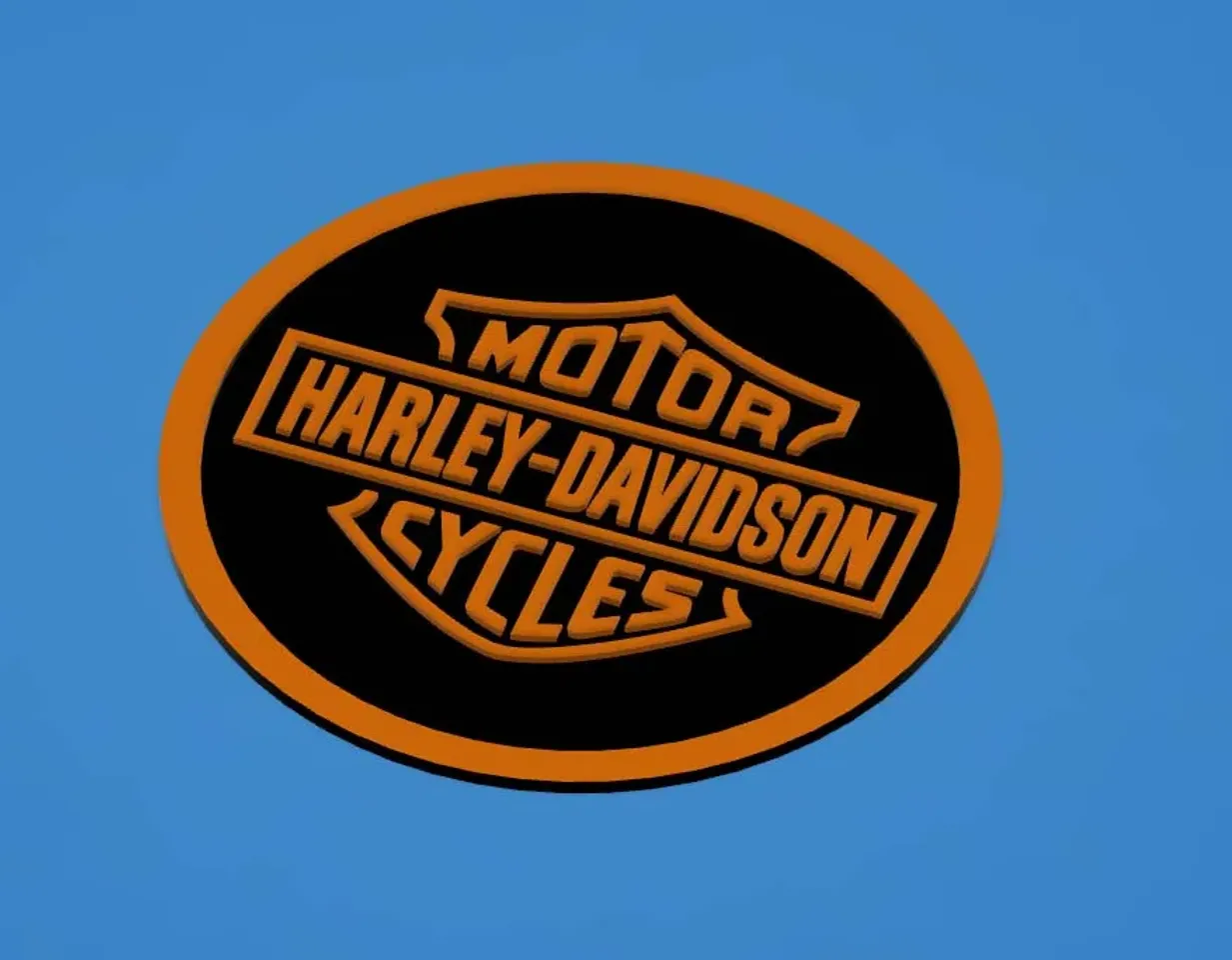 Round Harley Davidson Logo