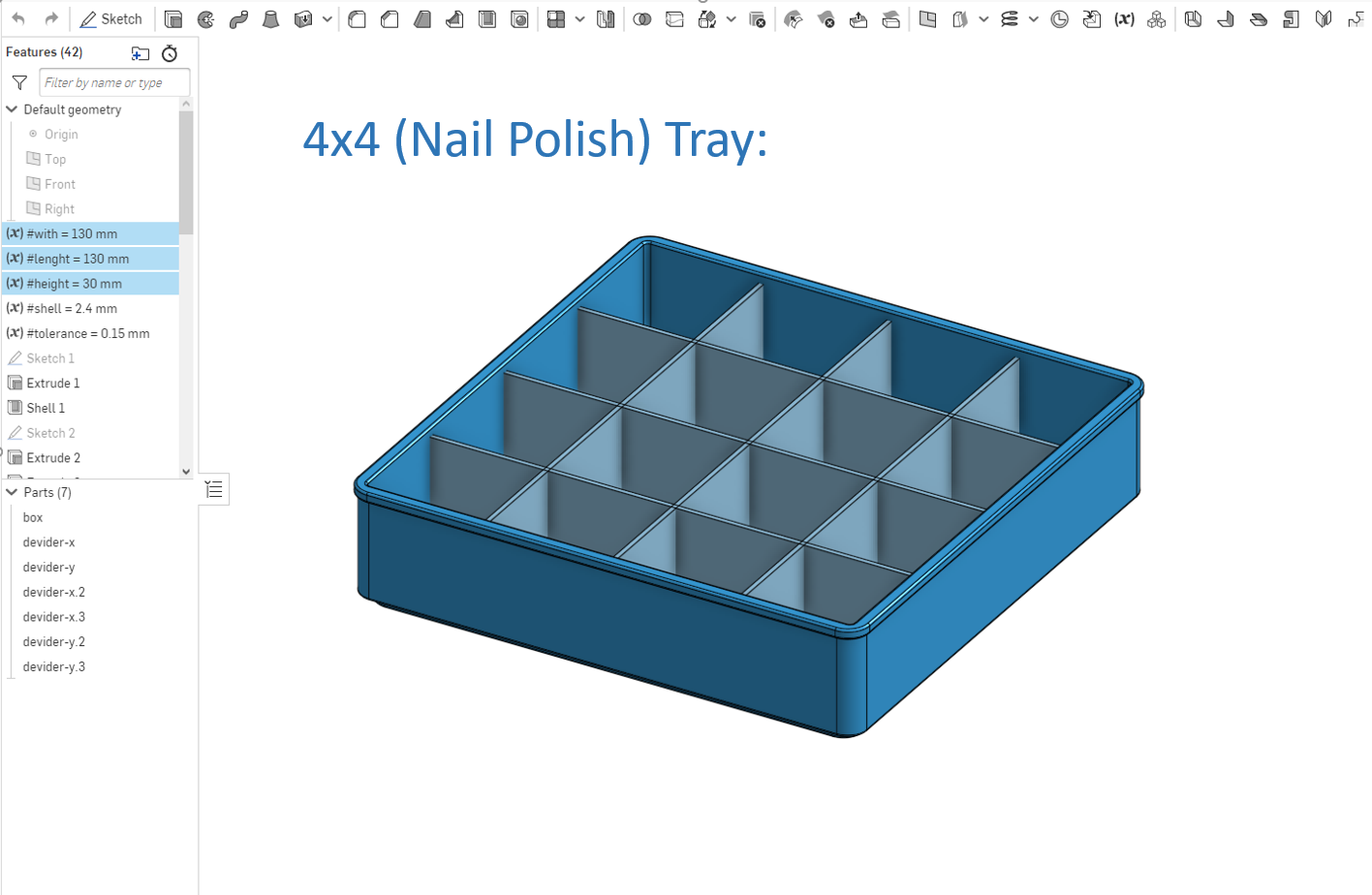 Tray box Organizer by Hans | Download free STL model | Printables.com