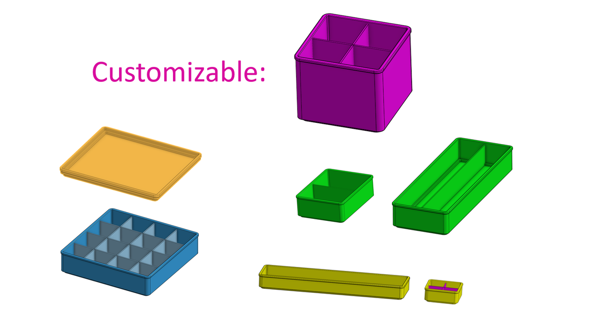 Tray box Organizer by Hans | Download free STL model | Printables.com