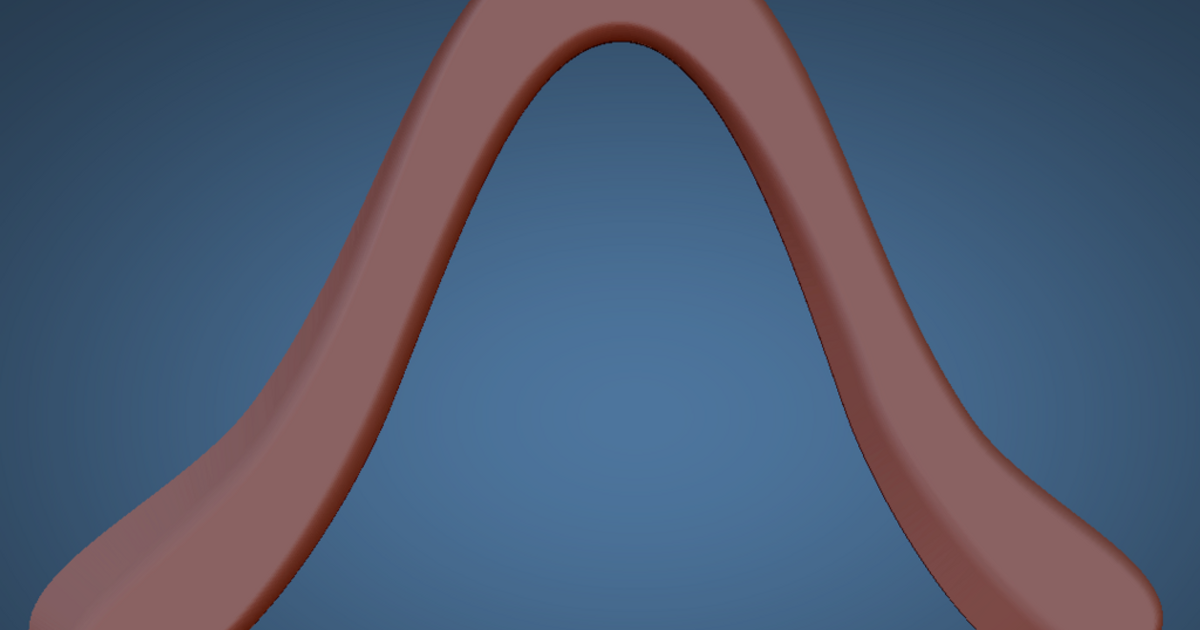 Wide Omega Boomerang in Blender and Sverchok by Lapjoint | Download ...