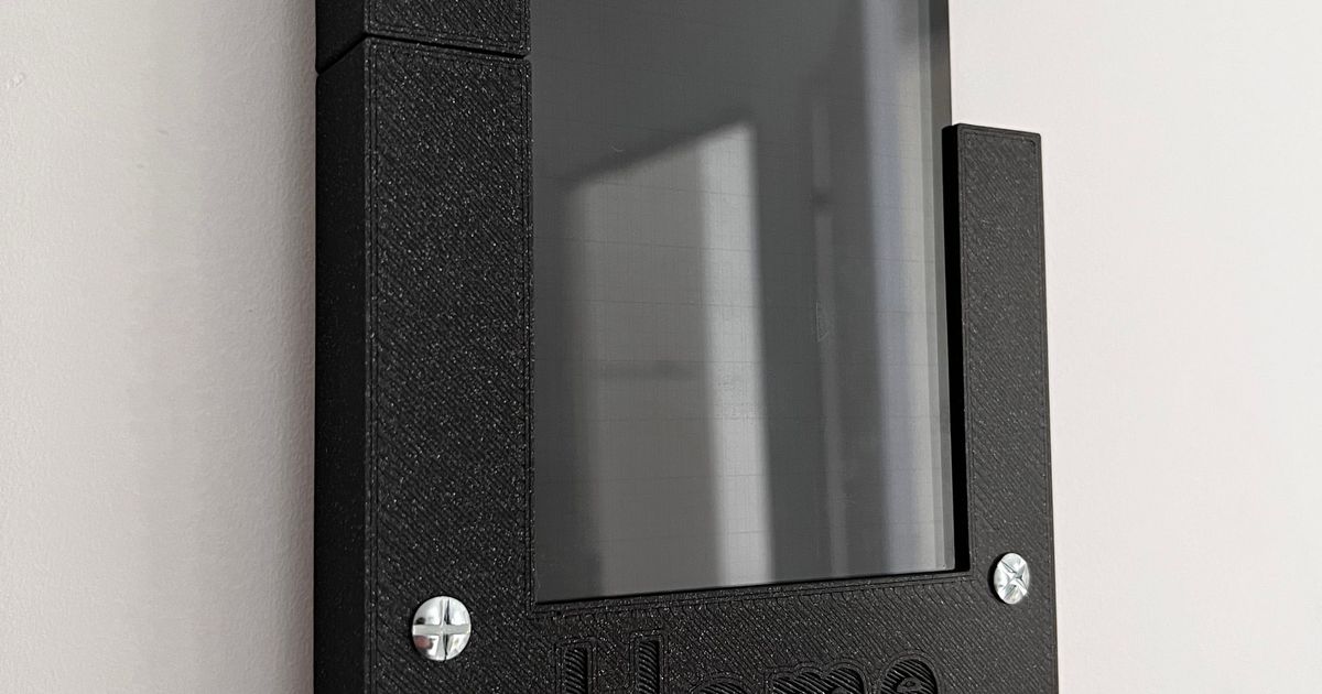 Wall plate for 7inch LCD touch screen by Crocmagnon | Download free STL ...