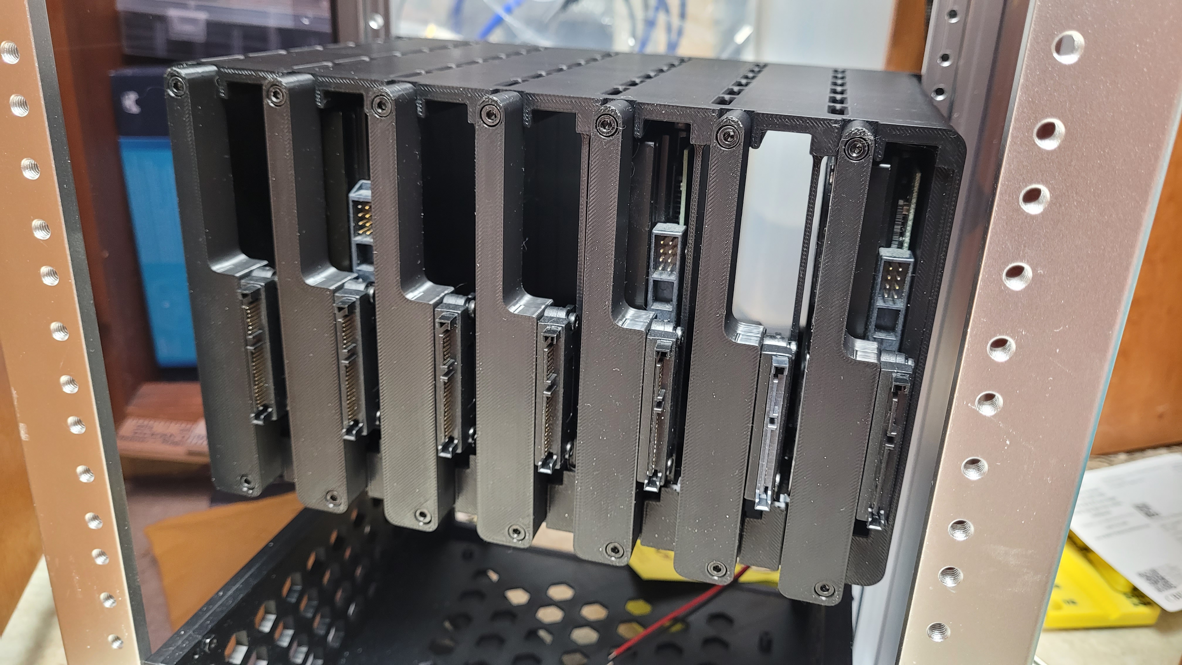 Seven bay NAS shelf for 10 inch mini rack, 3U by RagingRoosevelt ...