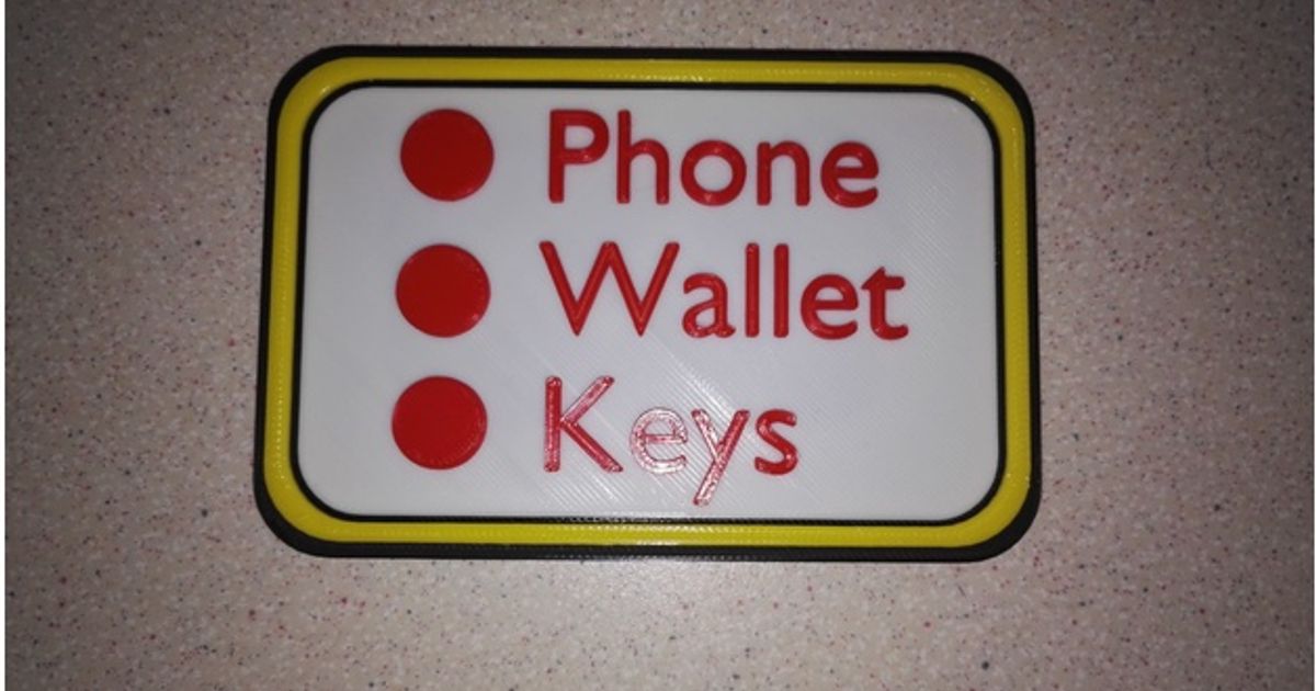 Reminder Door Sign by alloria | Download free STL model | Printables.com