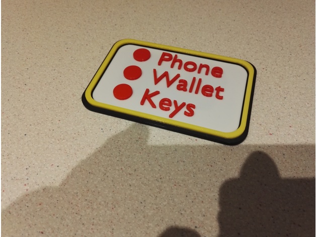Reminder Door Sign by alloria | Download free STL model | Printables.com