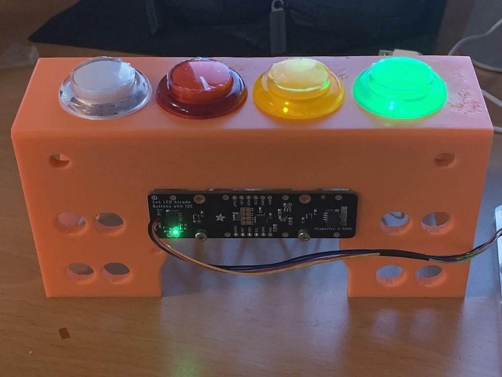 Four 30mm Button freestanding mount with perma-proto or LED Arcade ...