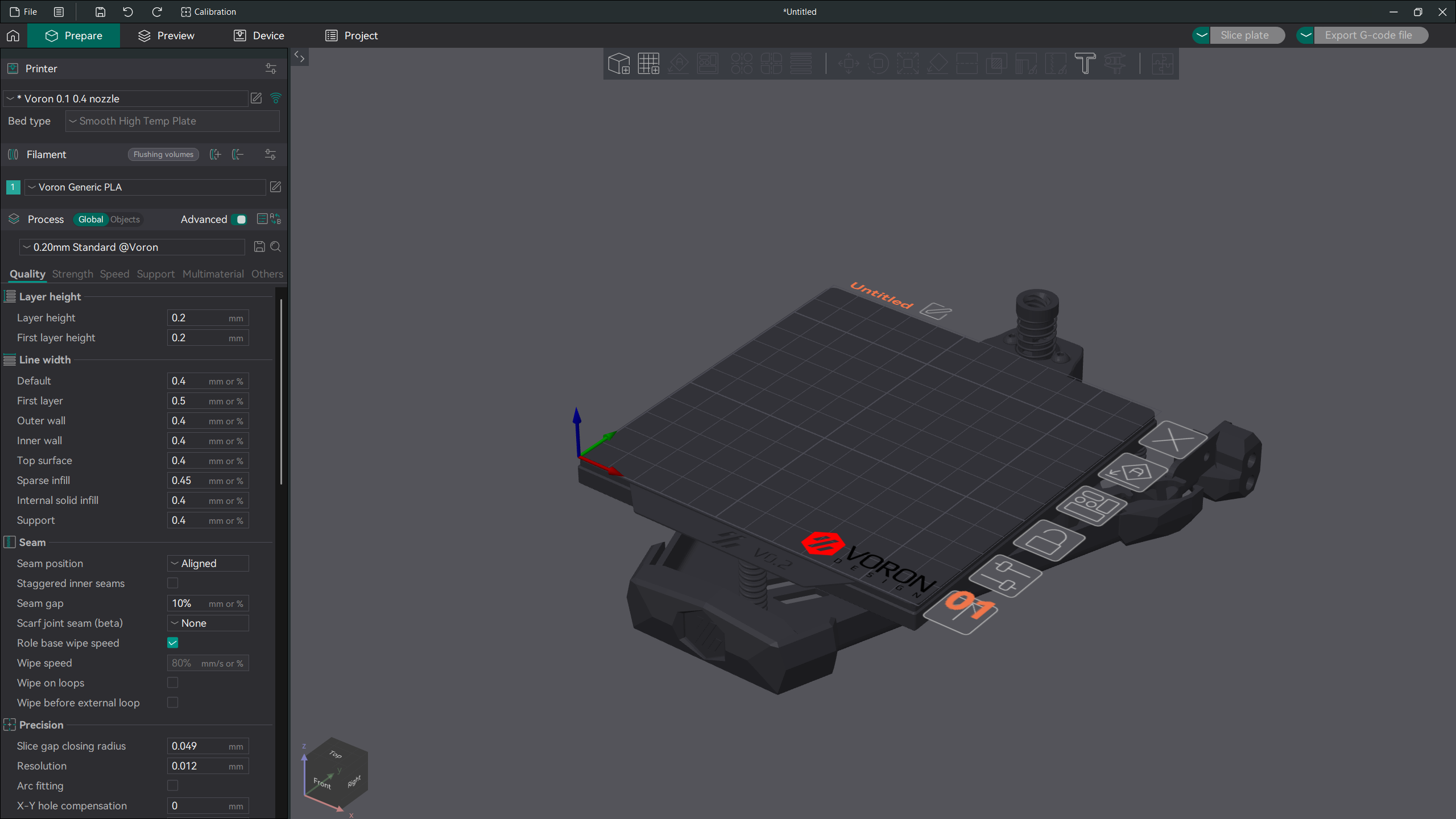 Voron V0 Kirigami Build Plate in ORCASLICER by driftrotor | Download free STL model | Printables.com