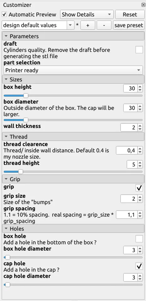 Parametric threaded box by djedi | Download free STL model | Printables.com