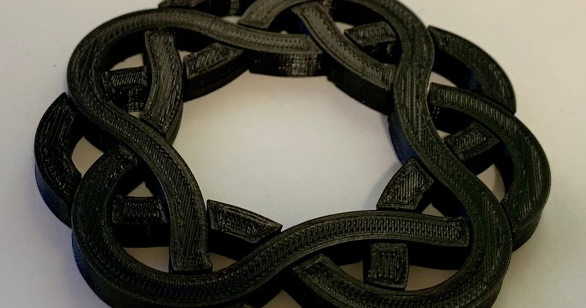 Print-In-Place Interlocking Ring Puzzle Coaster by Lenny | Download ...