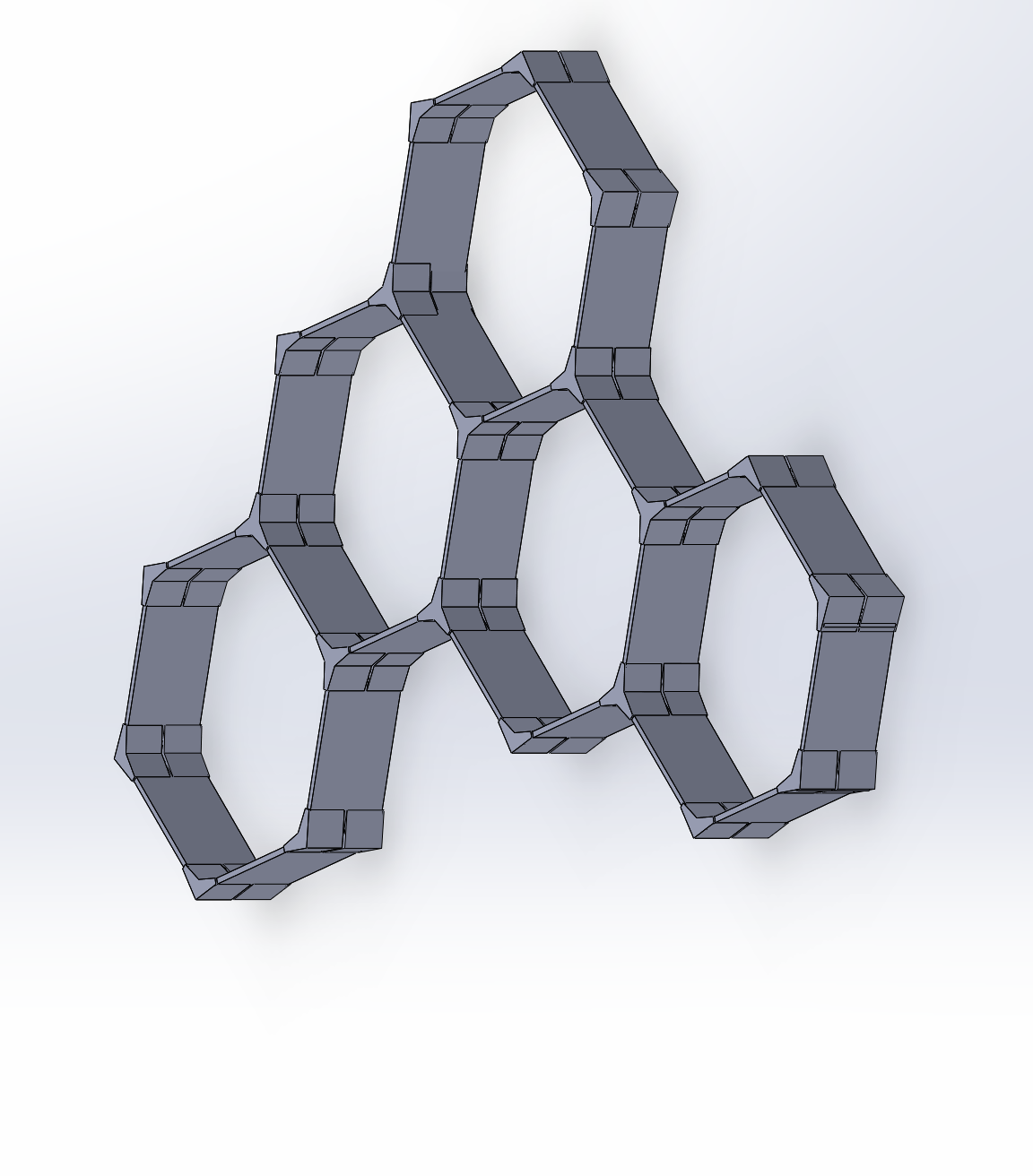 Strong fully 3D printed 10.25" hexagonal shelf system by Mitchell Takes ...